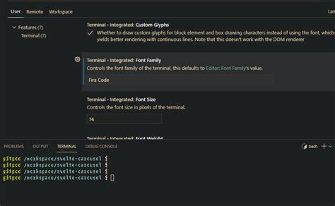 Terminal Fonts · Issue 140 · Gitpod Ioopenvscode Server · Github