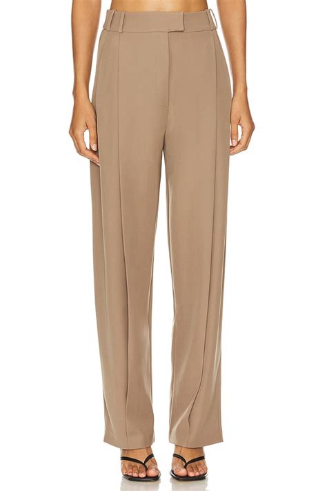 Re Ona Joey Suit Trouser In Dark Tan Revolve