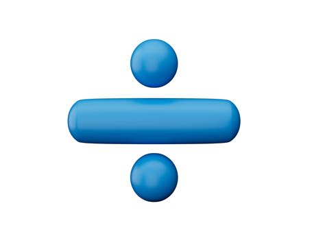 Blau 3d Mathematik Teilen Symbole Symbol 3d Illustration 45389622 Png