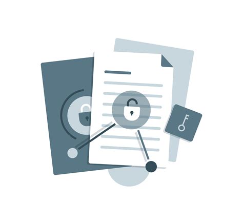 Open Folder Icon Folder With Documents Document Protection Concept Flat