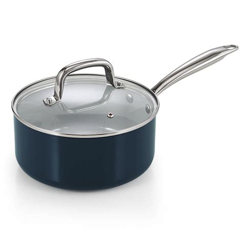 Cook N Home Nonstick Sauce Pan With Glass Lid 3 Quart Small Saucepan