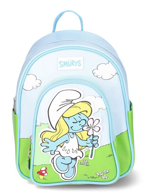 Smurfs Spring Is In The Air Smurfette Womens 10 5 Mini Backpack Blue