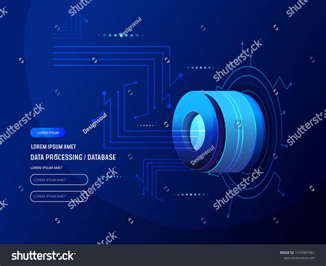 Data Analysis Processing Big Data Computing Stock Vector Royalty Free