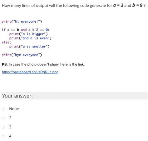 How Many Lines Of Output Will The Following Code Chegg Com