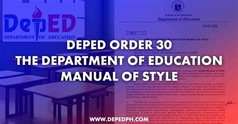 Deped Order 30 “deped Manual Of Style Dmos 2018 Edition ” Deped Ph
