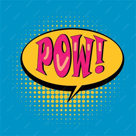 Pow Comic Text Premium Vector