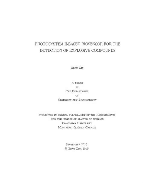 Pdf Photosystem Ii Based Biosensor For The Detection … · Detection