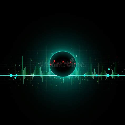 Audio Frequency Wave Radio Pulse Curve Design Stock Illustration