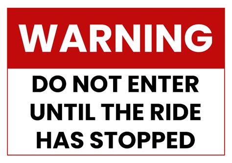 Free Amusement Park Warning Ride Sign Template To Edit Online