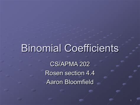 Binomial Coefficients