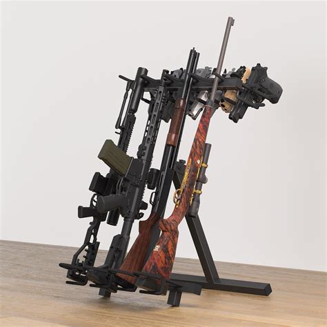 Osiewen Portable Gun Rack Folding Rifle Rack Mobile Indoor