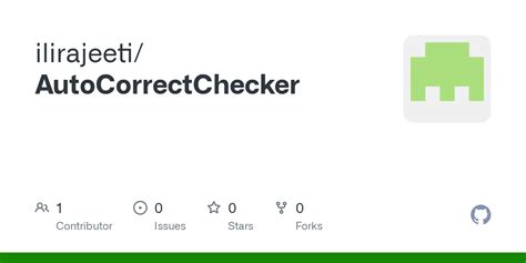 Github Ilirajeetiautocorrectchecker