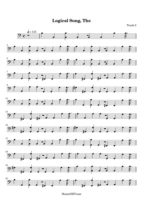 Logical Song Saxophone Sheet Music