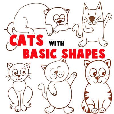 How To Draw A Cat Using Geometric Shapes