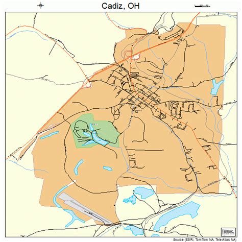 Cadiz Ohio Street Map 3910800