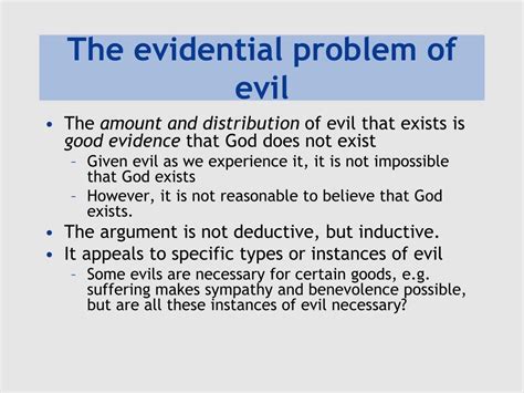 Ppt The Evidential Problem Of Evil Powerpoint Presentation Free