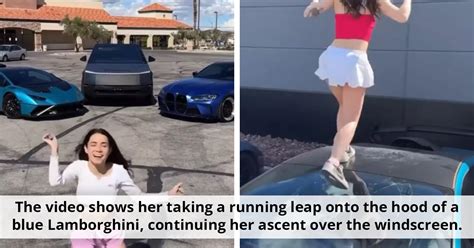 Tiktok Stunt Gone Wrong Woman Cracks Lamborghini Windshield