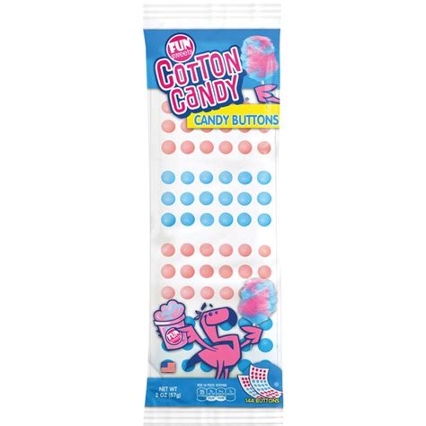 Cotton Candy Mega Buttons 2oz Albanese Confectionery