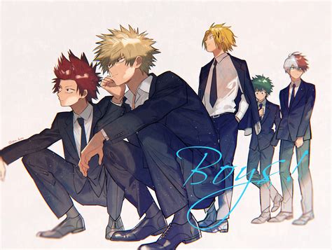 Midoriya Izuku Bakugou Katsuki Todoroki Shouto Kirishima Eijirou