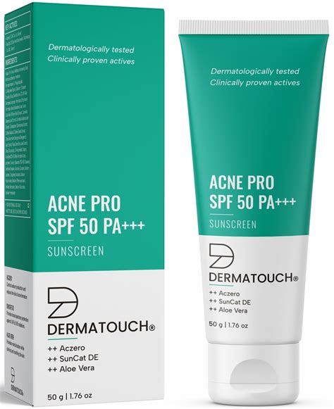 Dermatouch Acne Pro Spf 50 Pa Sunscreen Non Acnegenic Uva Uvb