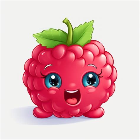 Premium Ai Image Happy Raspberry Cartoon Mascot