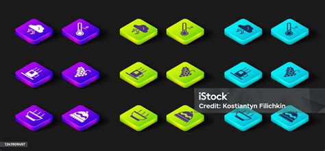 뜨거운 수프 겨울 모자 티백컵 티 포도 과일 기상 온도계 및 폭풍 아이콘세트 그릇 벡터 0명에 대한 스톡 벡터 아트 및 기타 이미지 Istock