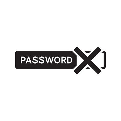 Incorrect Password Icon Glyph With A Cross Mark Symbol For Failed Login