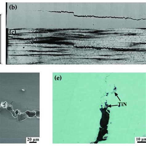 A Crack Schematic B Crack Morphology Without Corrosion By Om C