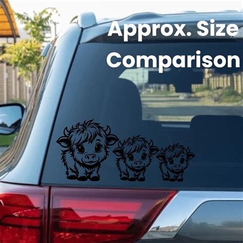 Highland Cow Vinyl Decal Weather Resistant 5x5 In Etsy