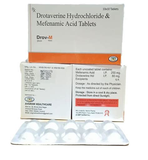 Drotaverine Hydrochloride Mefenamic Acid Tablets At ₹ 149stripe