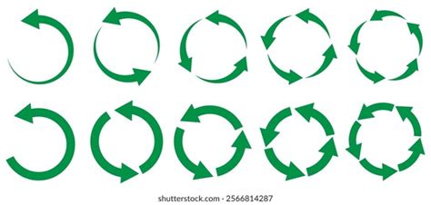 Circle Arrow Icon Set Recycle Refresh Stock Vector Royalty Free 2566814287 Shutterstock