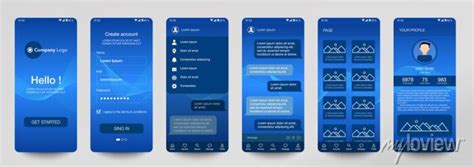 Design Of Mobile App Ui Ux Gui Set Of User Registration Screens Posters For The Wall