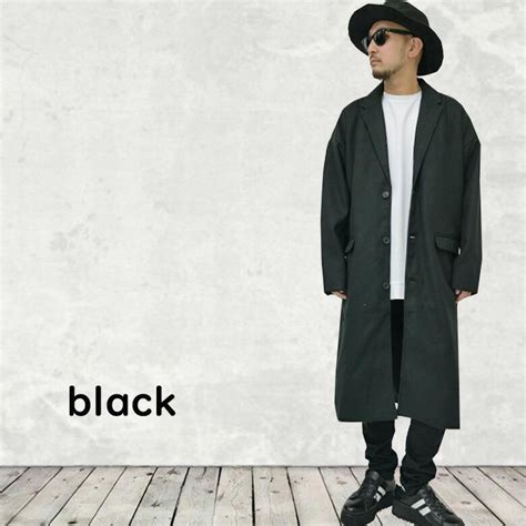 【閉店セール】ビックシルエット チェスターコート メンズ ウールライクロングチェスターコート 韓国 韓国系 トラッド 暖か 厚手 M L 大きめサイズ Spruce Vasin 通販