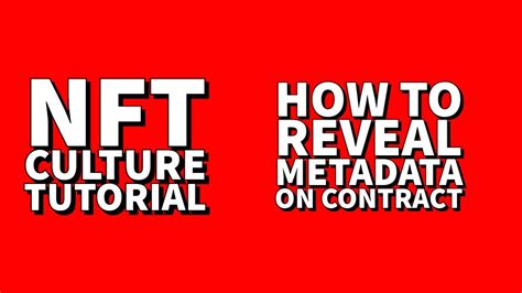 Nft Tutorials 101 Revealing Your Nft Metadata On Etherscan Before It Reveals On Opensea Youtube