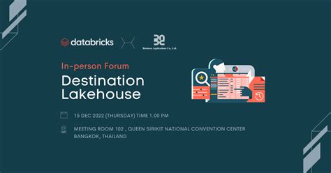 Databricks X Bac ขอเชิญเข้าร่วมงานสัมมนาในหัวข้อ Databricks