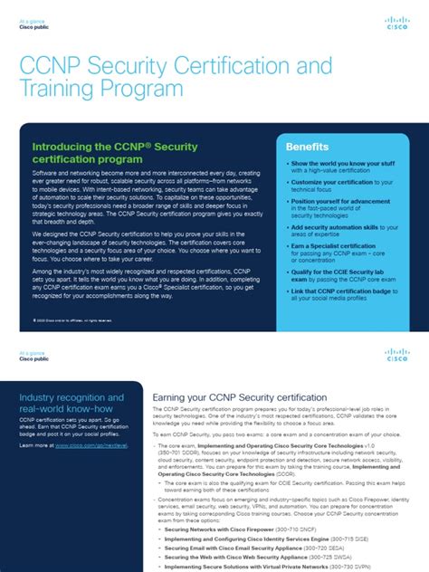Ccnp Security Certification And Training Program Pdf Computing Information Technology