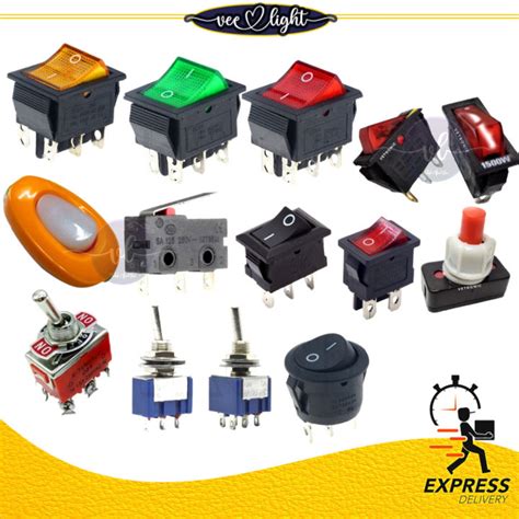 Switch 3 Pin 6 Pin On Off Switch Toggle Switch Limit Switch Push Button Neon Switch