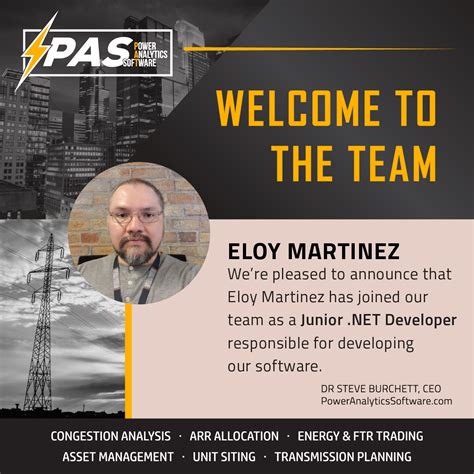 Eloy Martinez Joins The Power Analytics Software Team Power Analytics