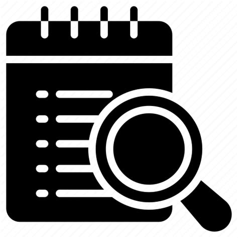 Search Notes Files Folders Task Magnifying Glass Icon Download