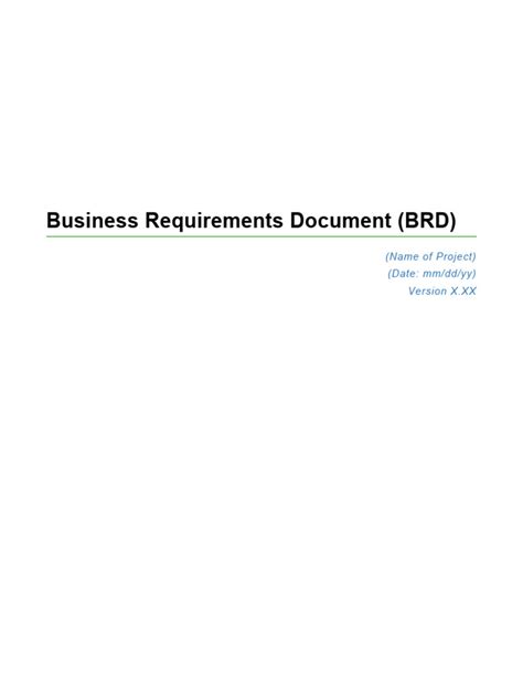 Brd Template Pdf Business Process Use Case