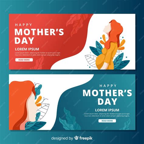 Free Vector Happy Mothers Day Banner