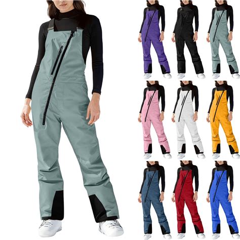 Jinhomg Womens Ski Snow Bibs Pants Winter Insulated Snowboard Overalls