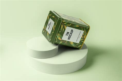 Tin Package Mockup Premium Psd