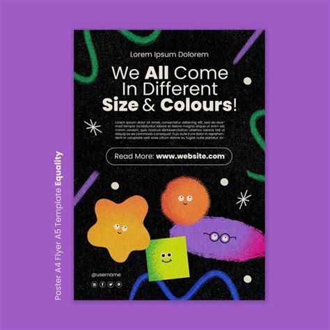 평등과 다양성 수직 포스터 템플릿 무료 Psd 파일