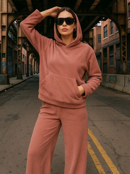 Костюм спортивный Женский Rizziano Повседневный двойка брючный розовый размер 48 Хлопок