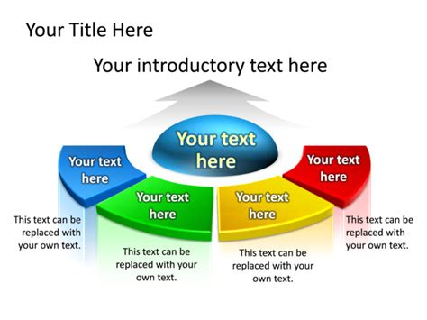 PowerPoint Slide Section Diagram D Sections Multicolor TG CrystalGraphics