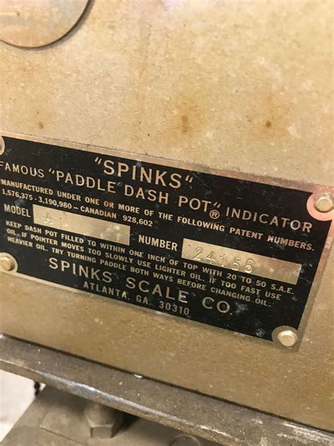 Spinks Model A Scale 100lb Capacity