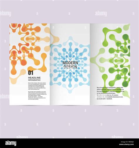 Vector Abstract Molecular Structure Cover Template Design Stock Vector