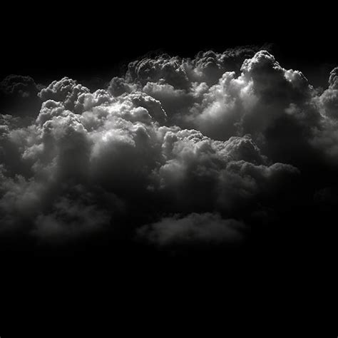 Premium Photo Photo Strange Cloud Isolated On Black Background