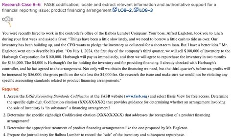 Solved Research Case 8 6 Fasb Codification Locate And